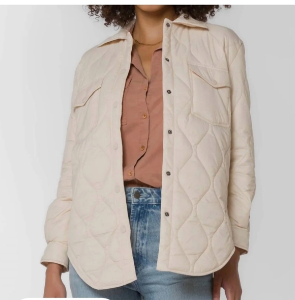 Jackets & Coats | Womens Cream Quilted Jacket | Poshmark